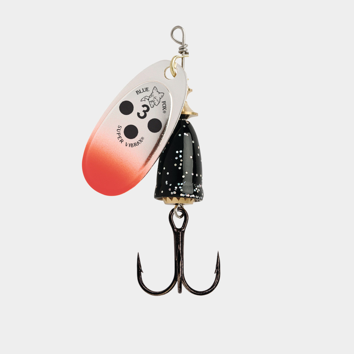 Cucharilla Blue Fox Vibrax Foxtail #3 - 8 g / SRBF Silver Red Black ...