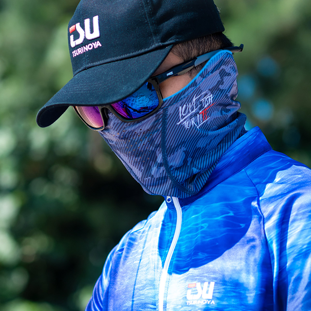 Bandana Tsurinoya Sun Protection Neck UV / Gray Camouflage - Tienda de ...