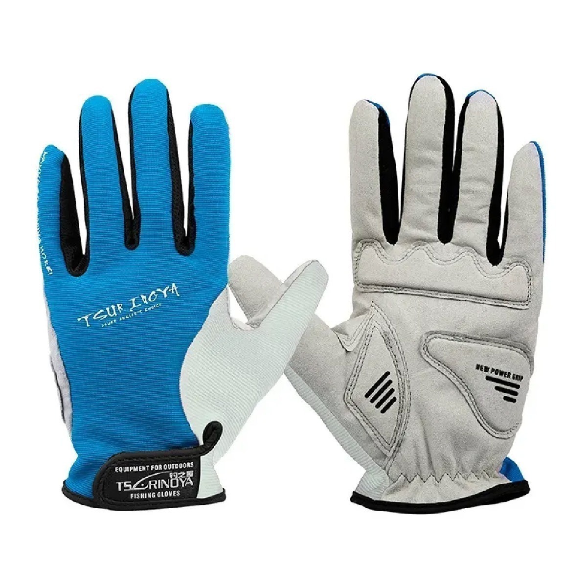 Guante Tsurinoya Fishing Gloves Full Fingers / Sky Blue - Tienda de ...